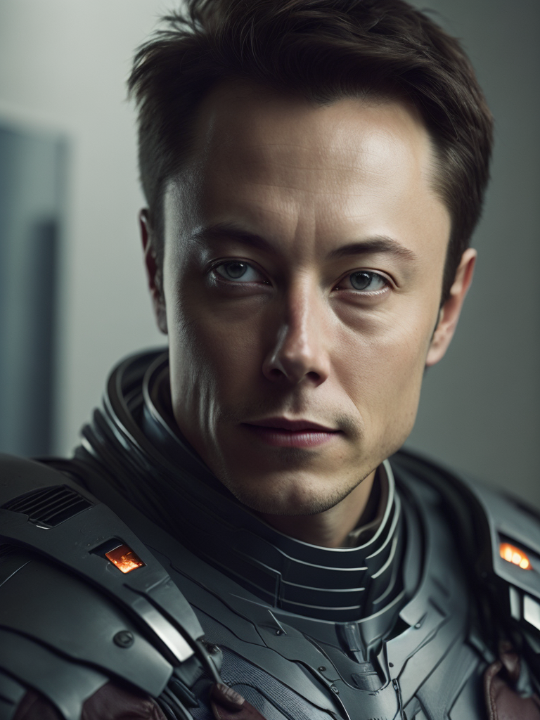 Premium Free ai Images | portrait of elon musk in the iron man suit ...
