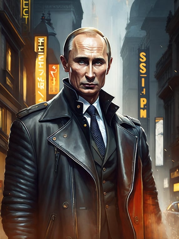 Premium Free ai Images | vladimir putin as model balenciaga in long ...