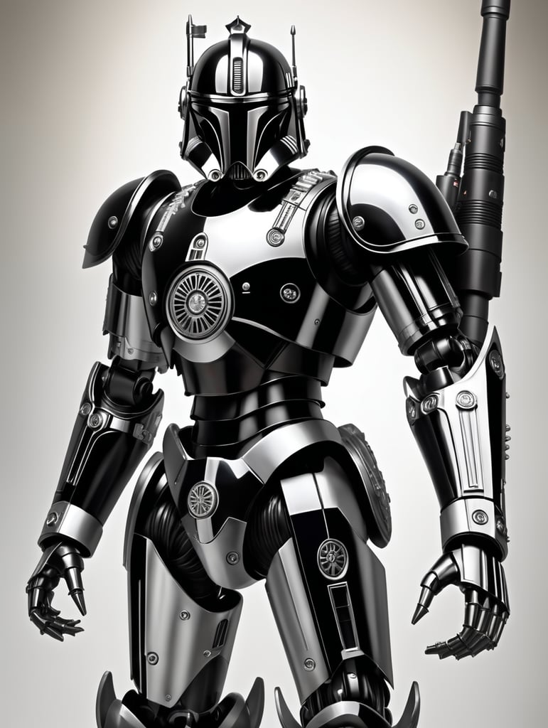 Premium Free ai Images | commando droid star wars full body battle pose ...