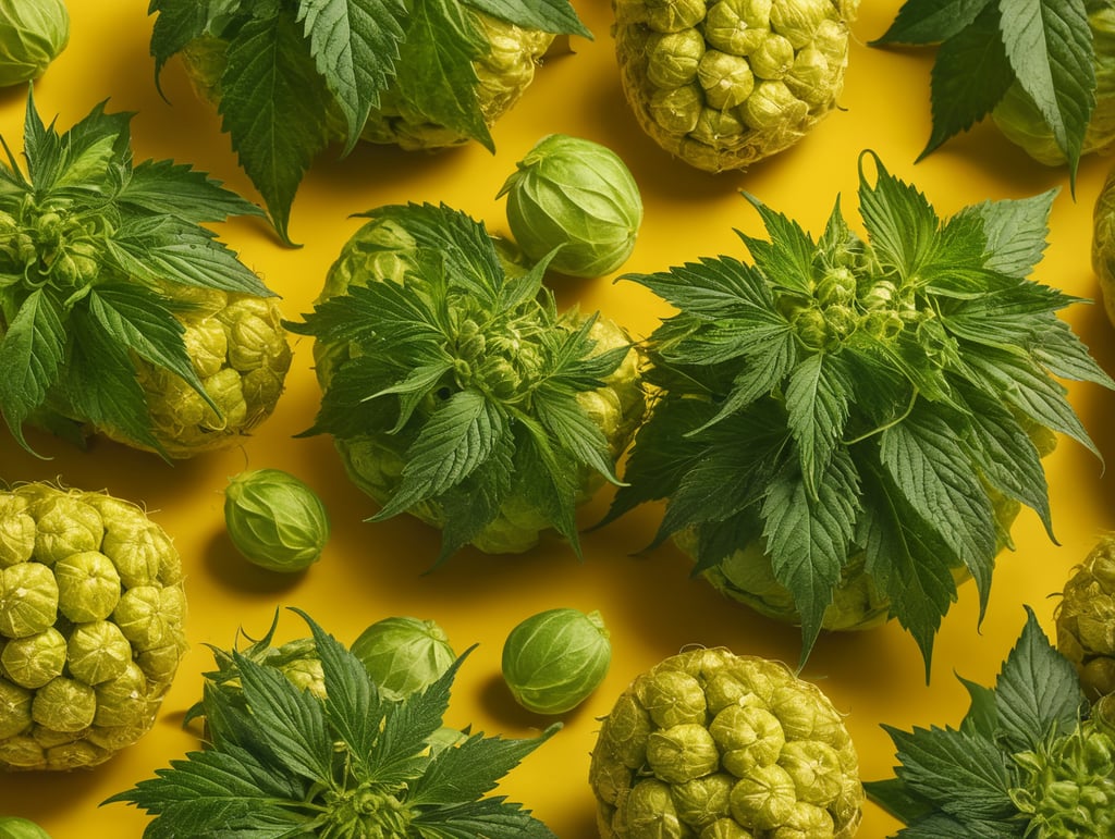 Premium Free ai Images | cannabis and hops wrapping around each other ...