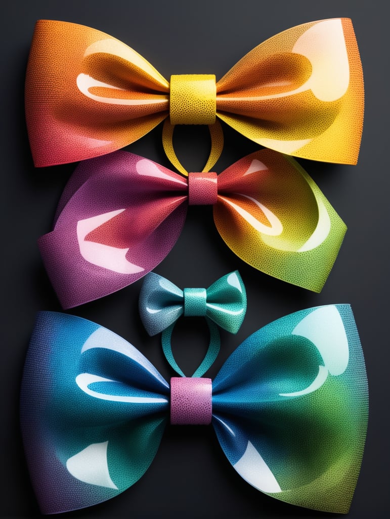 Premium Free ai Images | pointillism translucent bow on dark background ...