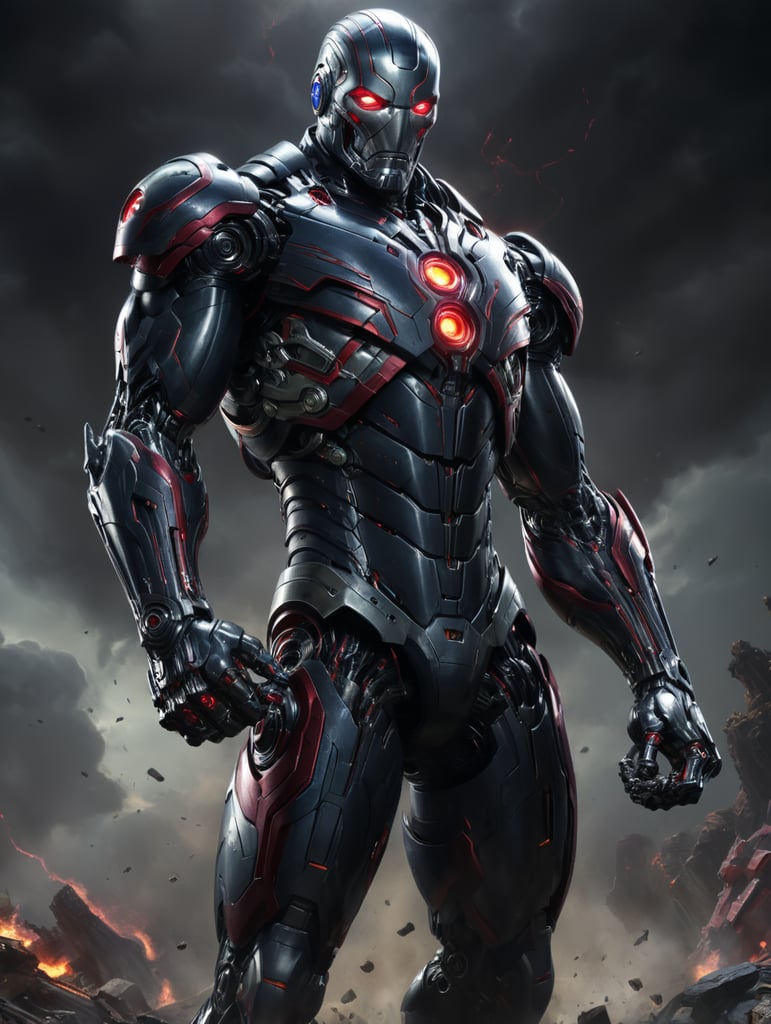 Premium Free ai Images | ultron from avengers and viktor from league of ...