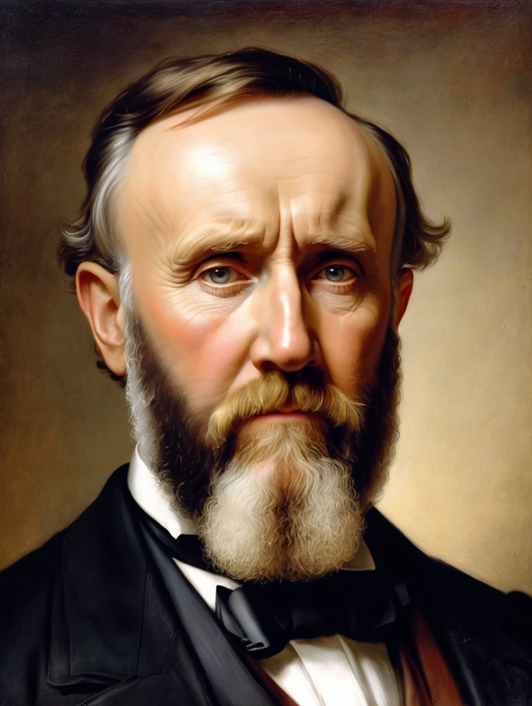 Premium Free ai Images | portrait of rutherford hayes by rembrandt ...