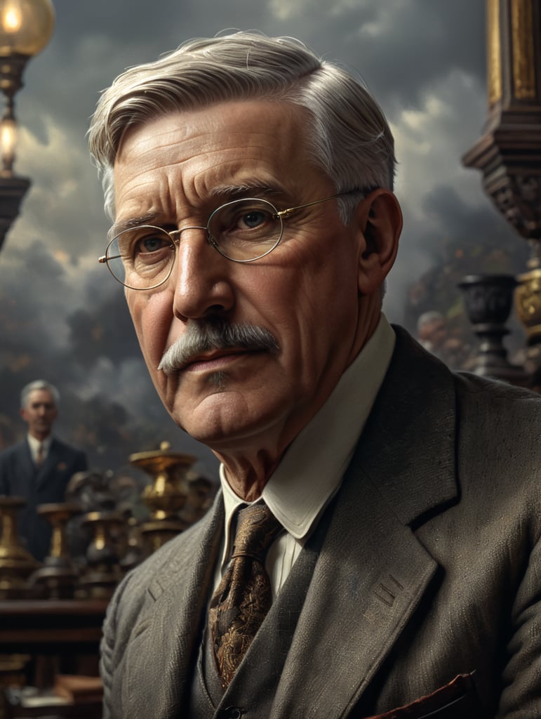 Premium Free ai Images | portrait of john dewey