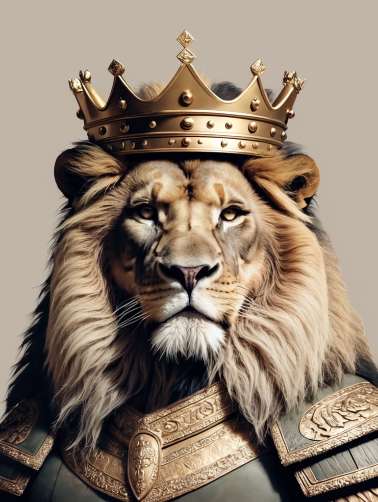 Premium Free ai Images | half lion half human king