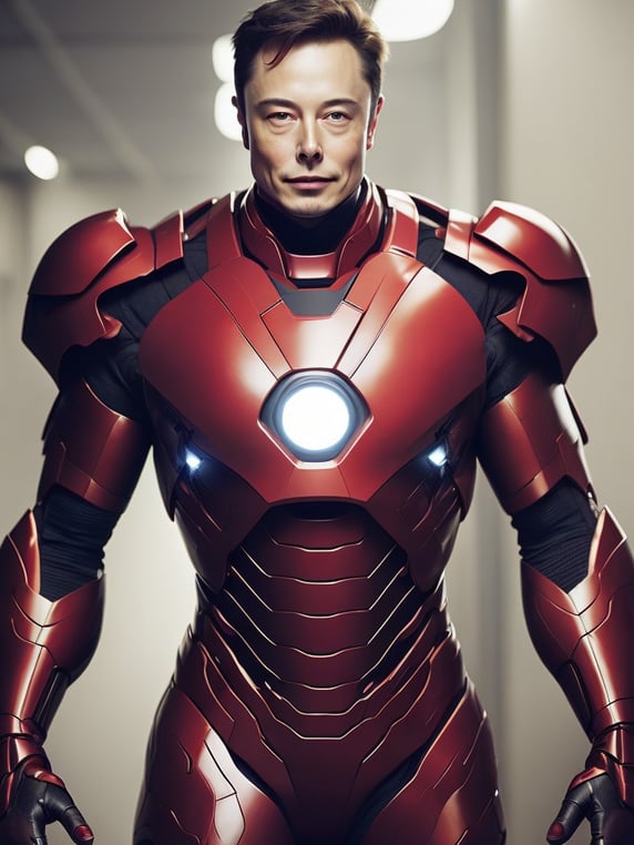 Premium Free ai Images | elon musk in the iron man suit from the marvel ...