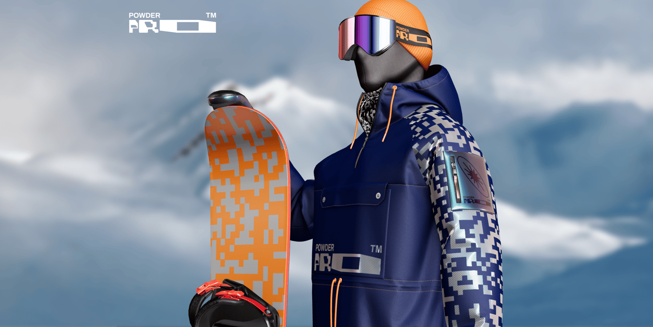 ProVisual — Snowboarder with Board 3D mockup and 3D model - create your ...