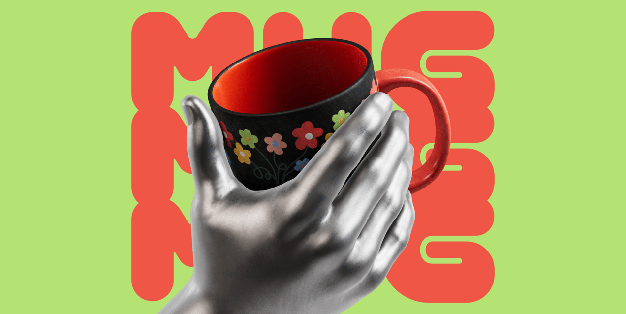 ProVisual — Mug with Hand 3D mockup and 3D model - see every detail and ...