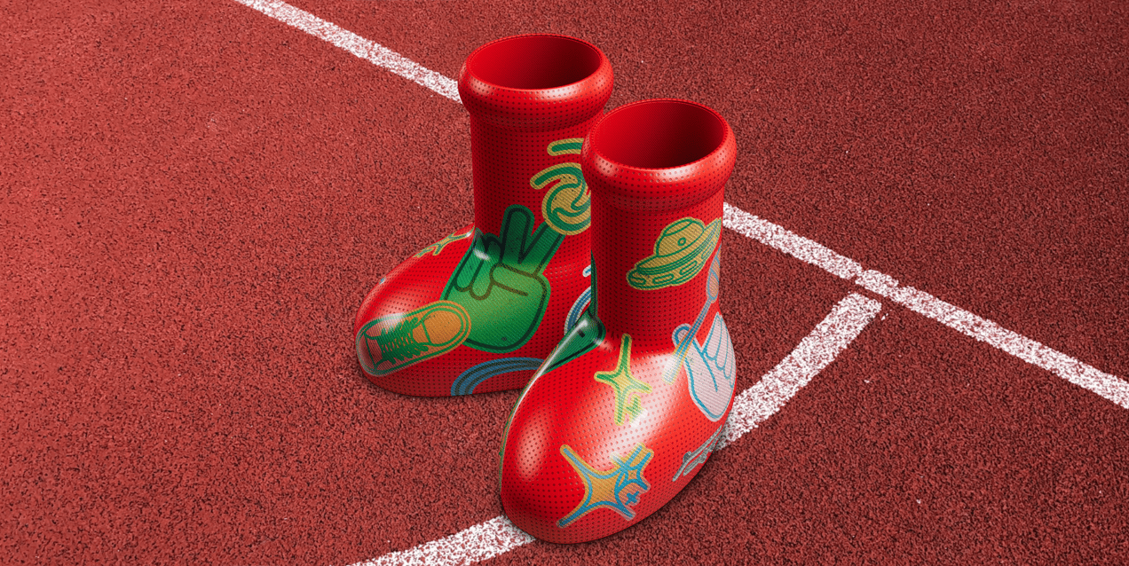 Big Red Boots. 3D model. ProVisual.