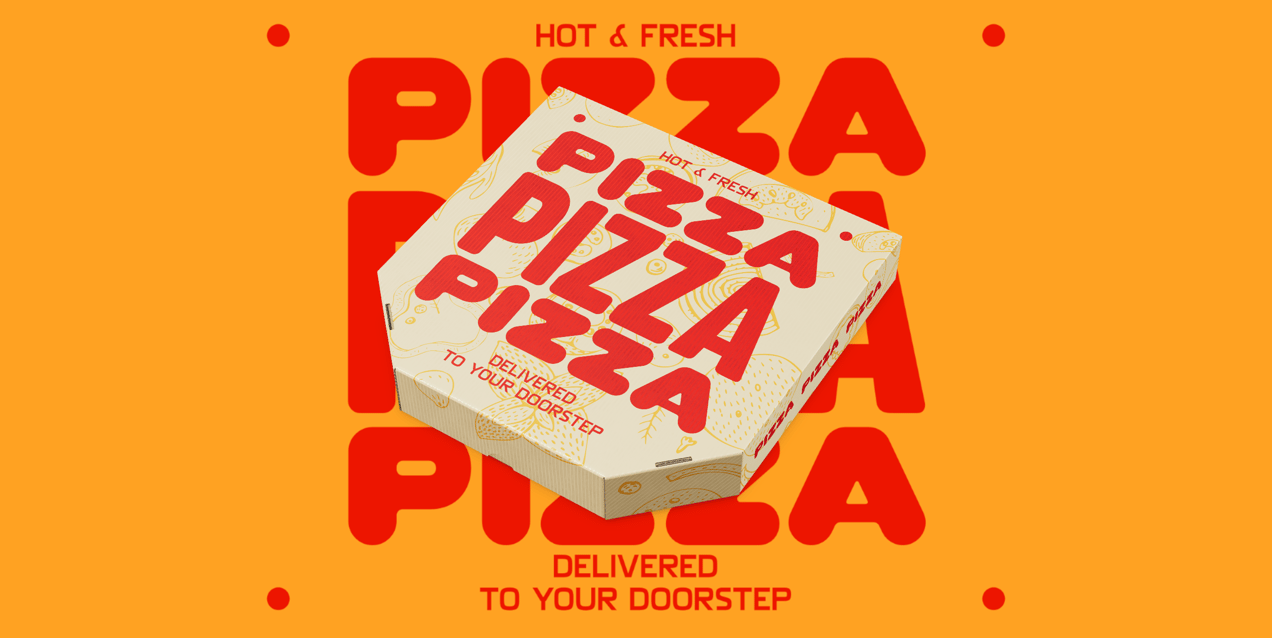 Pizza Box with Cut Corners. 3D model. ProVisual.