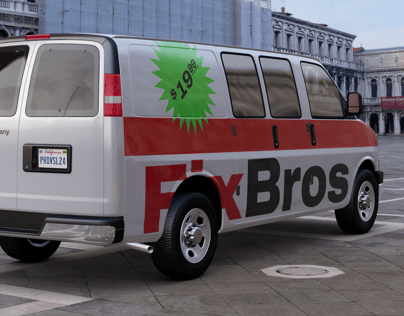 Car Mockup and 3D Model Chevrolet Express Van. ProVisual.