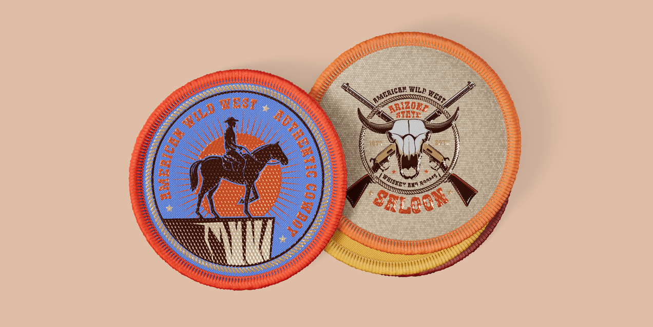 Free Patch 3D mockup. Create presentations using Online Mockup Generator.