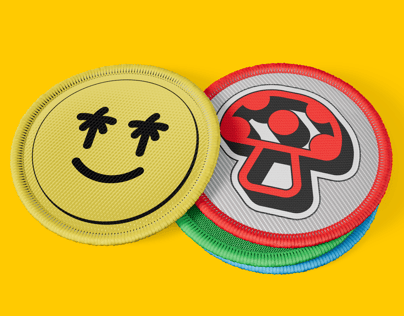 Free Patch 3D mockup. Create presentations using Online Mockup Generator.