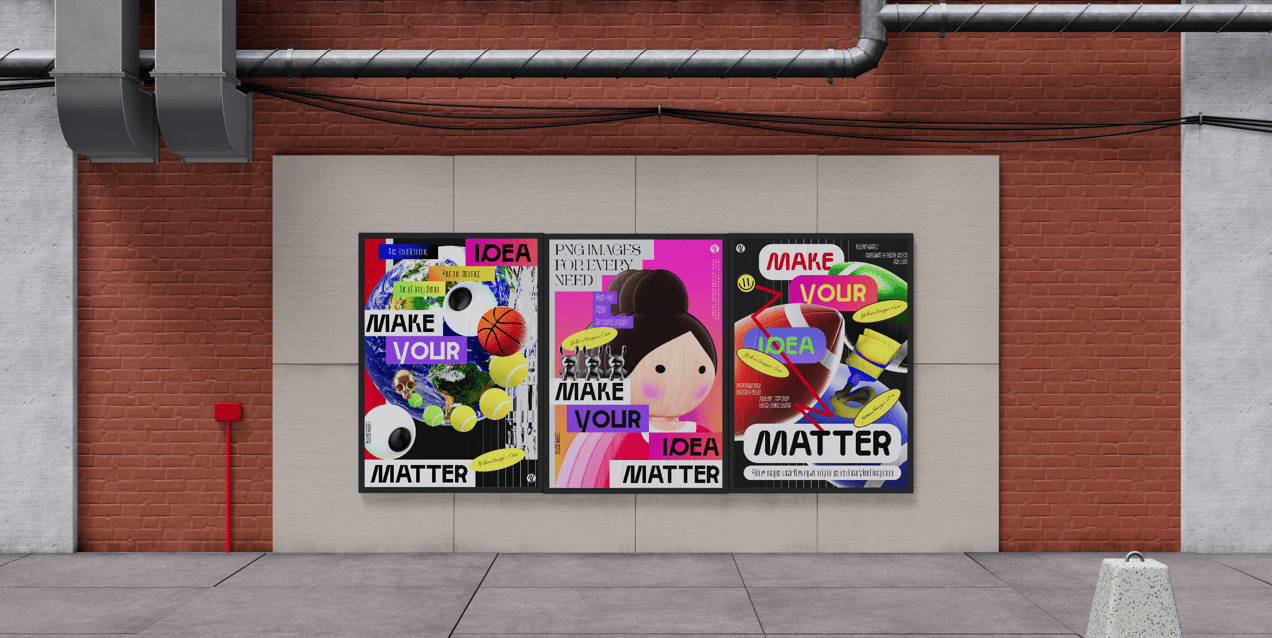 Free Poster 3D mockup. Create presentations using Online Mockup Generator.