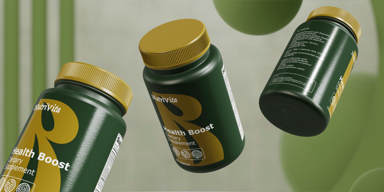 Free Bottle 3D mockup. Create presentations using Online Mockup Generator.