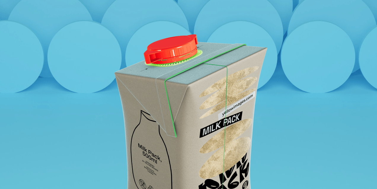 ProVisual — 500ml Milk Pack 3D mockup and 3D model - try it now and get ...