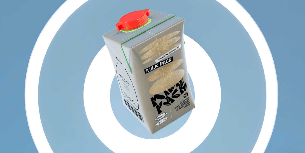 ProVisual — 500ml Milk Pack 3D mockup and 3D model - try it now and get ...