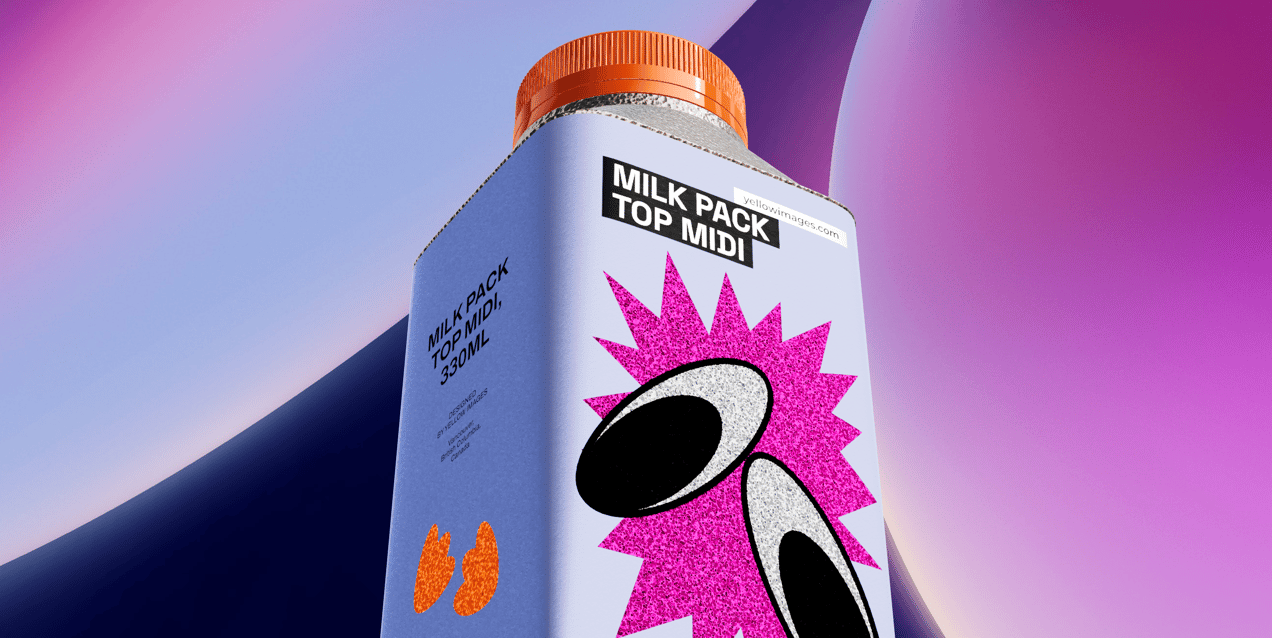 Free Milk carton mockup 330ml. Create a captivating presentation with ...