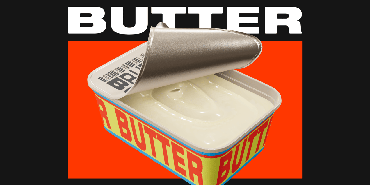 ProVisual — Half Opened Butter Tub 3D mockup and 3D model - try it now ...