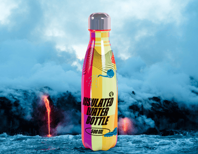 ProVisual — 500ml Insulated Water Bottle 3D mockup and 3D model