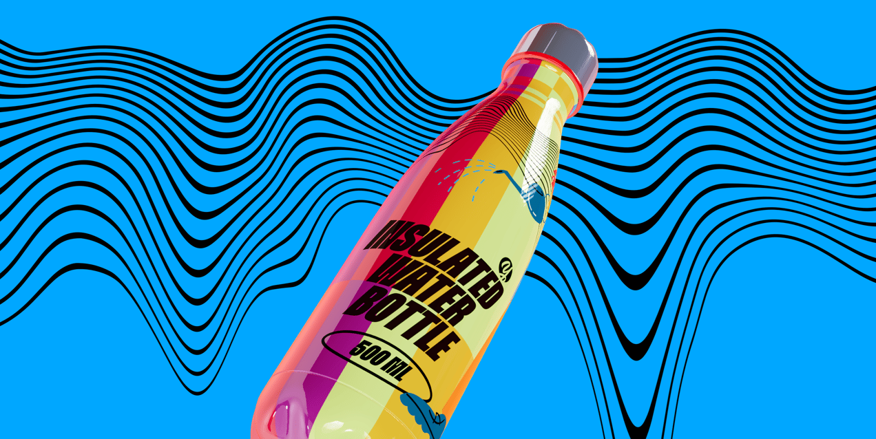 ProVisual — 500ml Insulated Water Bottle 3D mockup and 3D model