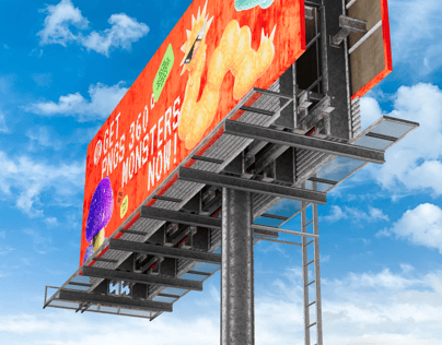 ProVisual — Unipole Billboard 48x14 Feet 3D mockup and 3D model