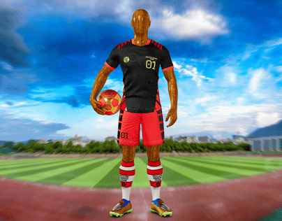 ProVisual — Men’s Full Soccer Kit with Ball 3D mockup and 3D model ...