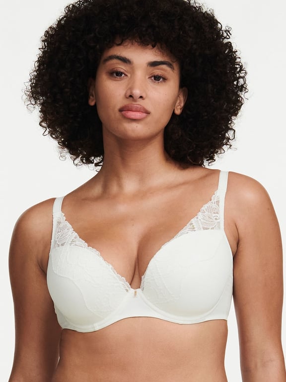 Orangerie Dream Lace Contour Plunge Bra Milk