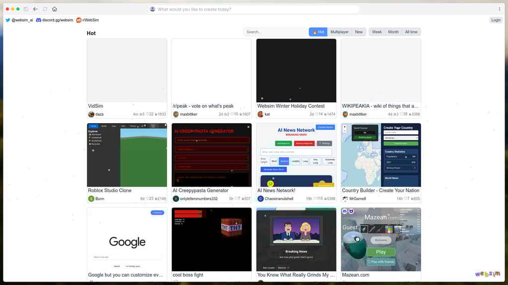 Websim Reviews, Alternatives, and Pricing updated October 2025