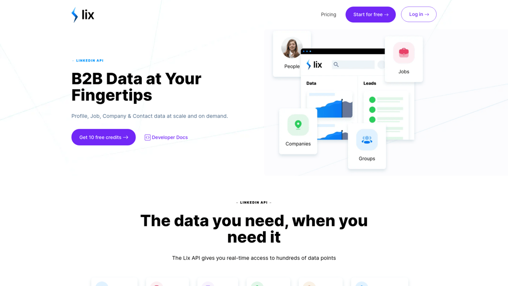 Lix LinkedIn API Reviews, Alternatives, and Pricing updated October 2025