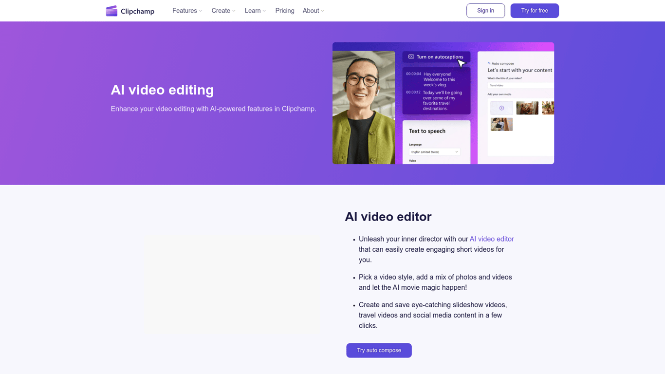 AI Video Editing | Clipchamp Reviews, Alternatives, and Pricing updated ...
