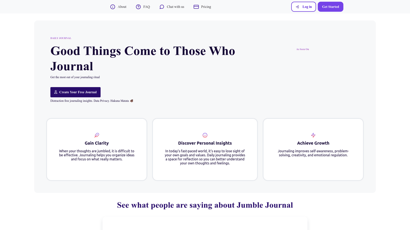 Jumble Journal Reviews, Alternatives, and Pricing updated April 2025