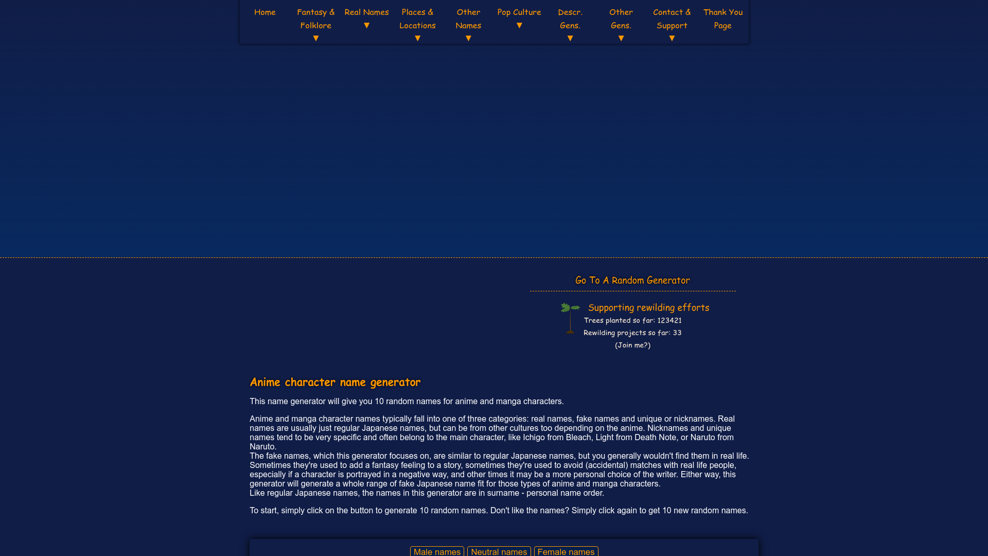 Anime Character Name Generator | Fantasy Name Generators Reviews ...