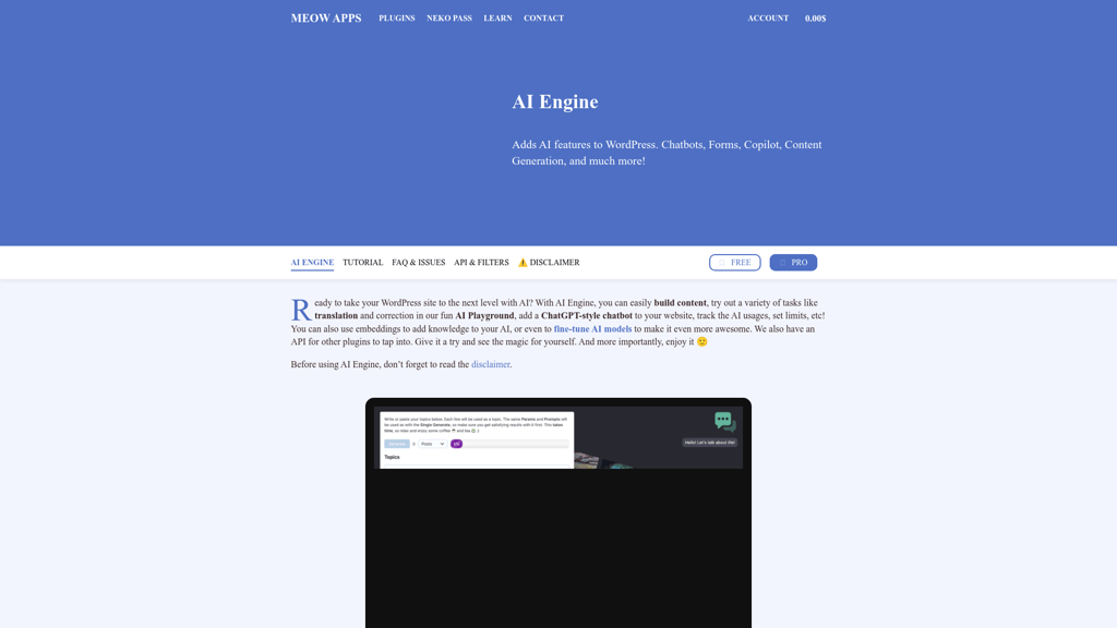 AI Engine on Meow Apps Reviews, Alternatives, and Pricing updated ...