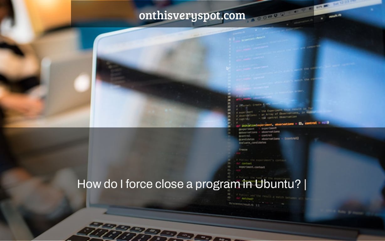 How do I force close a program in Ubuntu? | - On This Very Spot