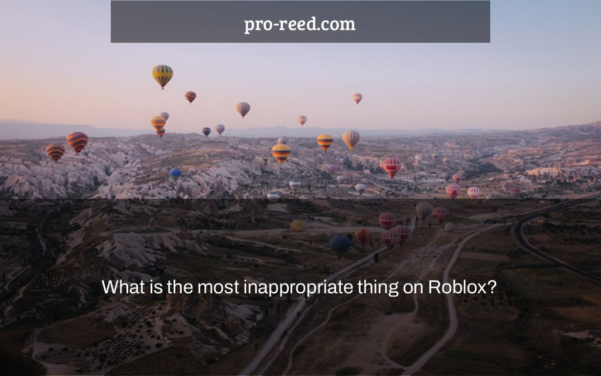 What is the most inappropriate thing on Roblox? - Pro Reed