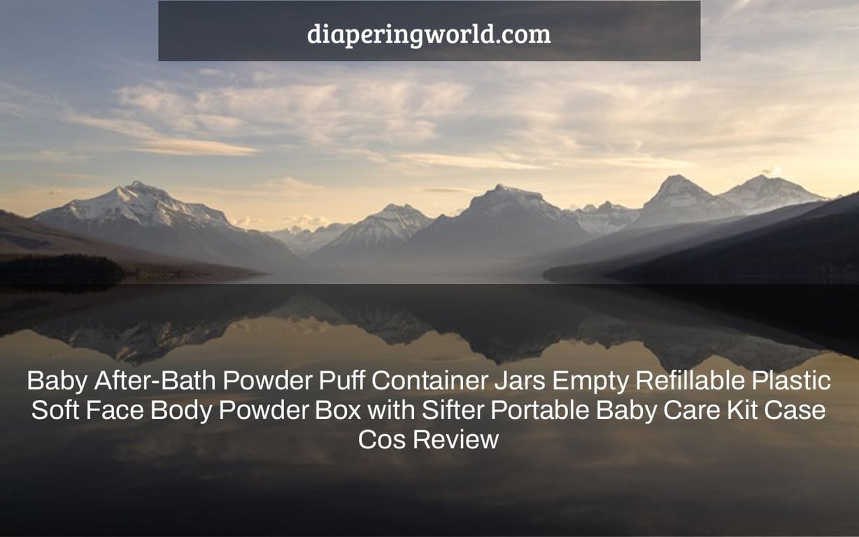 Baby After-Bath Powder Puff Container Jars Empty Refillable Plastic ...