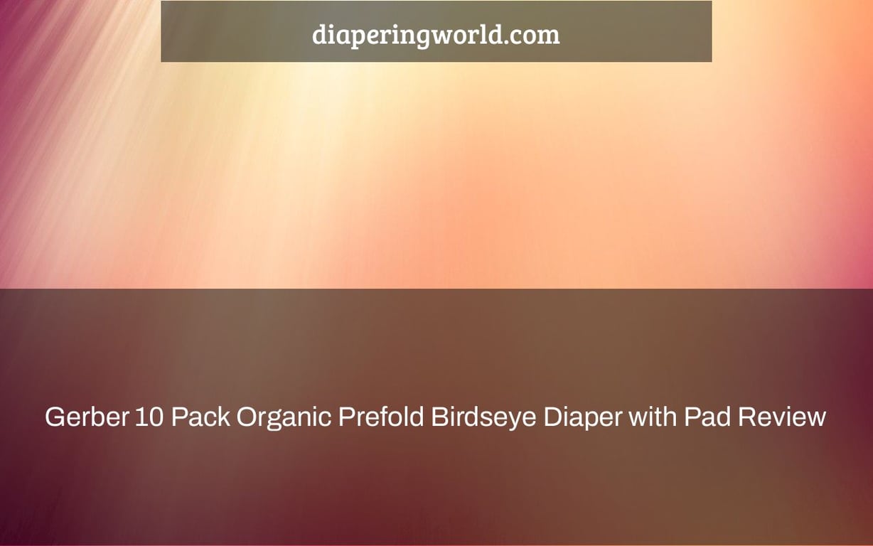 Gerber 10 Pack Organic Prefold Birdseye Diaper with Pad Review ...