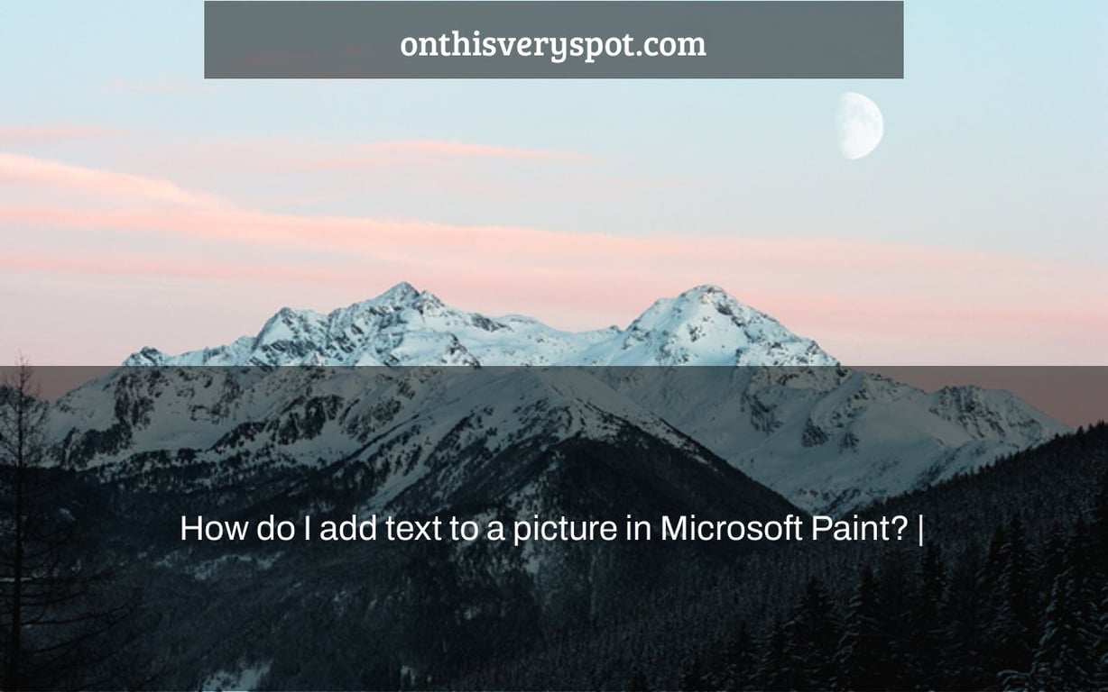 How do I add text to a picture in Microsoft Paint? | - On This Very Spot
