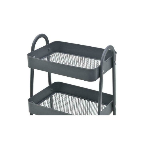 Τρόλει Κουζίνας Μεταλλικό 3 Θέσεων 45x30.5x77cm σε Γκρι Χρώμα 21816 | G ...