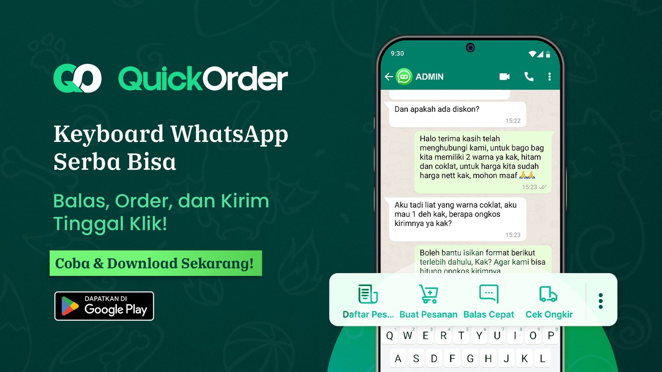 Tenang sekarang ada “QuickOrder”, Aplikasi Keyboard Pengganti Selly yang Bisa Bantu Seller UMKM ...