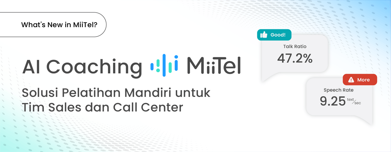 AI Coaching MiiTel: Solusi Pelatihan Mandiri Sales dan Call Center - RevComm Press Release