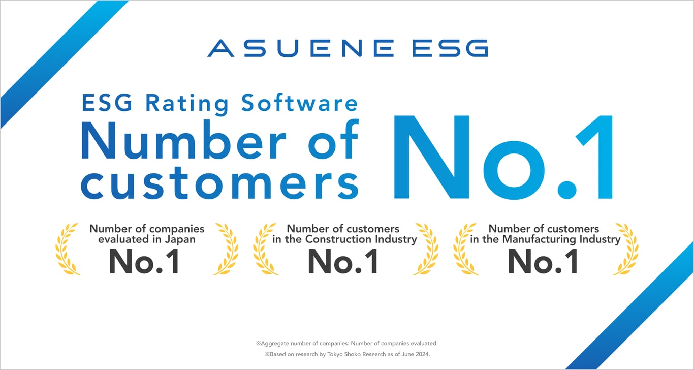 “Asuene ESG” an ESG evaluation cloud service, holds the No.1 market ...