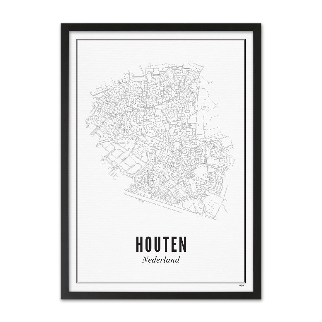 Poster van Houten - Stad | WIJCK.