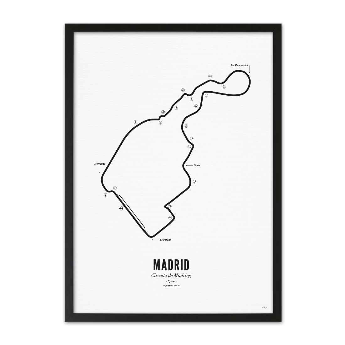 Poster of Madrid - White Edition | WIJCK.