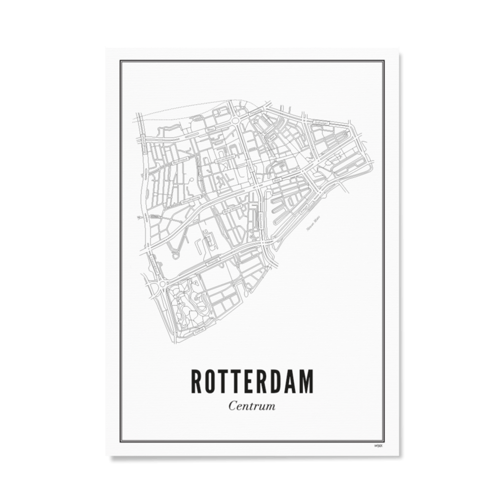 Poster of Rotterdam - Centrum | WIJCK.