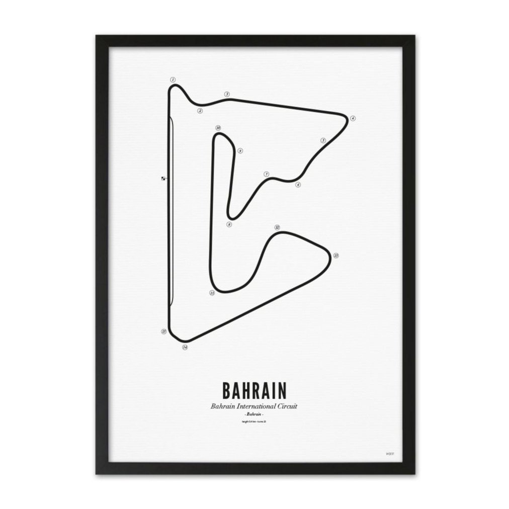 Poster of Bahrain - White edition | WIJCK.