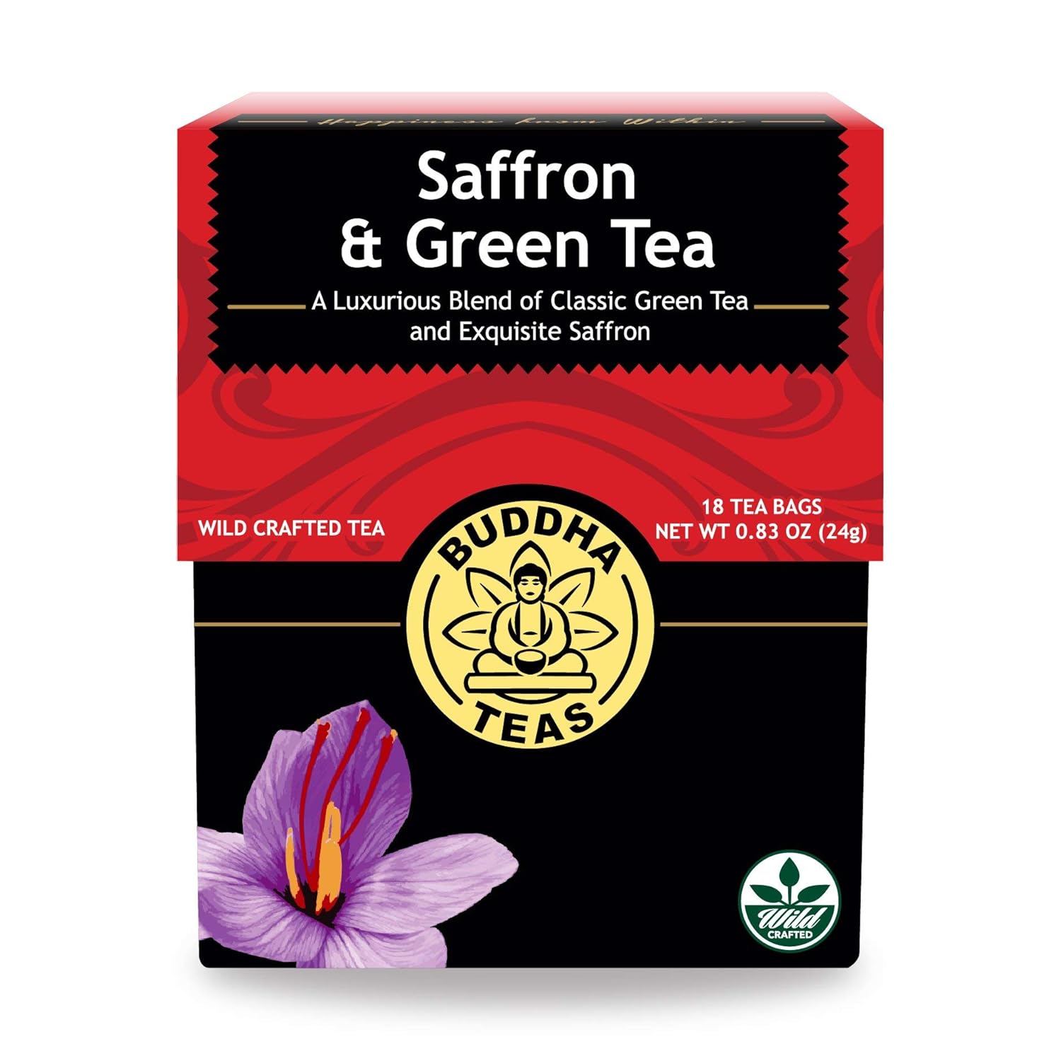 Buddha Teas Saffron & Green Tea - Longevity LIVE