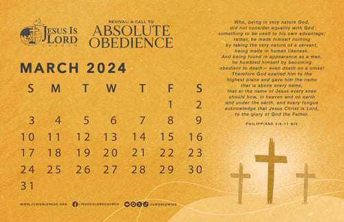 March Downloadables - Jesus Is Lord Church Worldwide