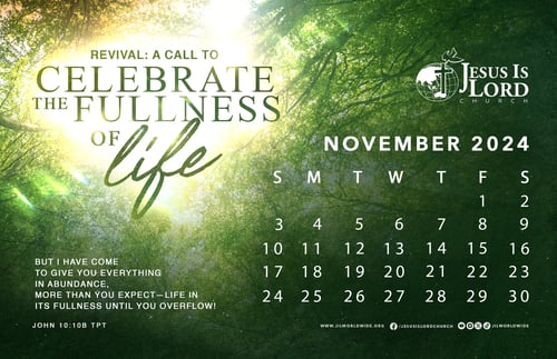 November Downloadables - Jesus Is Lord Church Worldwide